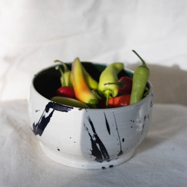 introvert. - black splatter bowl